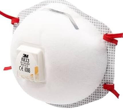 3M 8833 - Disposable Respirator 8833 - FFP3 - Valved - Each